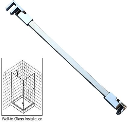 50cm Stainless Steel Frameless Shower Door Fixed Panel Wall-to-Glass ...