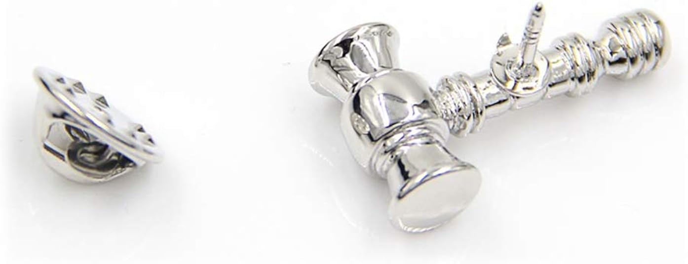 Amazon.com: Vcufflinks Law Gavel Mallet Judge Lawyer Mason Brooch Lapel ...