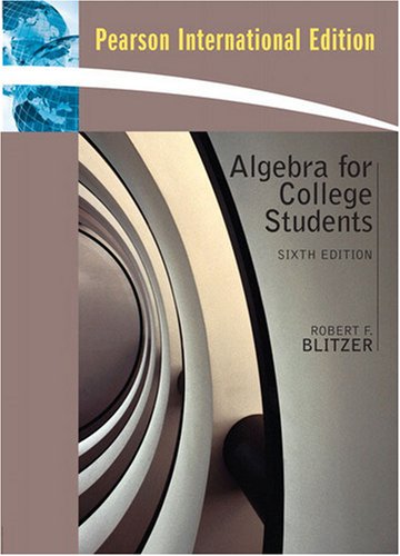 Algebra for College Students-Solution Manual (6th, 09) by Blitzer ...