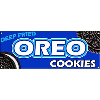 Amazon.com : DEEP FRIED OREOS BANNER SIGN warm fresh homemade fryed ...