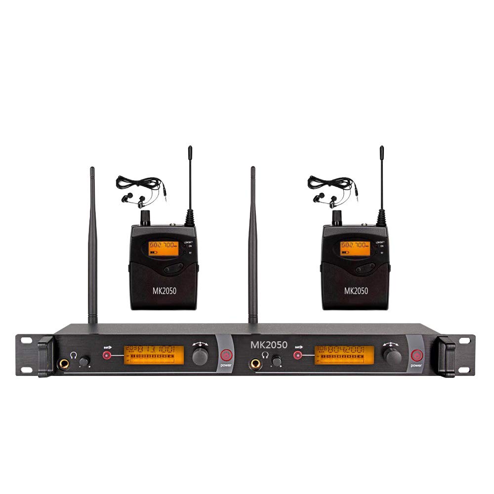 Buy Audio UHF Wireless In Ear Monitor System MK2050 Transmitter With 2 ...