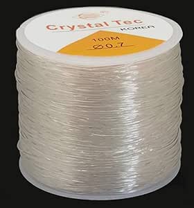 FQTANJU 100 Meter Clear Crystal Tec Stretch Beading Cord String Bead ...