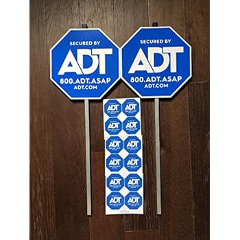 Amazon.com : 2 ADT Yard Sign + 12 ADT Window Stickers : Garden & Outdoor