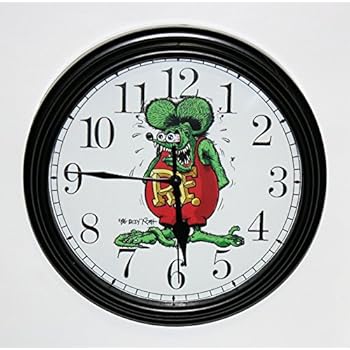 Amazon.com: Nostalgic Rat Fink Green Double Neon Lighted Wall Clock ...
