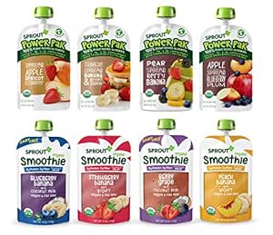 Amazon.com: Sprout Organic Baby Food, Stage 4 Toddler Pouches, 8 Flavor ...