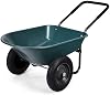 2-Wheeled Garden Wheelbarrow, Heavy Duty Garden Cart, Easy Loading and ...