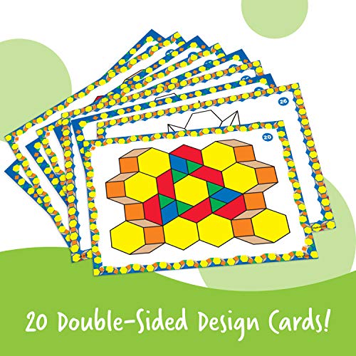 Learning Resources Pattern Block Design Cards, Color Recognition, STEM ...