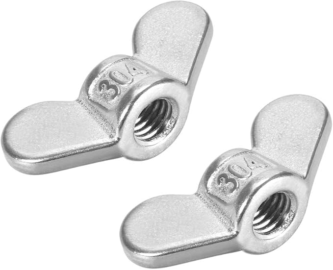 sourcing map Tuercas de mariposa M8, acero inoxidable 304 giros a mano ...