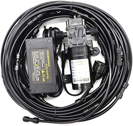 Bulpure Misting Cooling System, 60.4FT Mist Kits + 12V DC 60W 5L / min ...