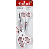 Amazon.com: SINGER Fabric Scissors with Comfort Grip, 1-pack, Red & White