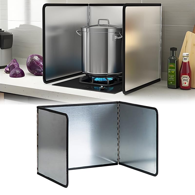Tylulikaty 3 Sided Splatter Guard,Foldable Stainless Steel Oil Splatter ...