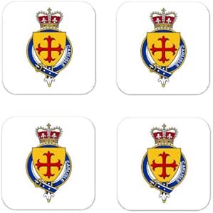 Amazon.com: Carlisle Or Carlyle Scotland Family Crest Square Coasters ...