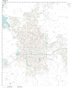 Amazon.com: Working Maps Zip Code Wall Map of Spokane, WA Zip Code Map ...