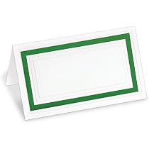 Silver Border Place Cards