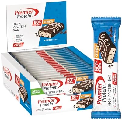 Premier Protein High Protein Bar Crispy Cookie 16x40g - High Protein ...