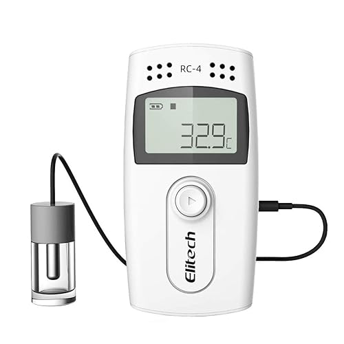 Elitech Digital Temperature Data Logger Recorder with Glycol Bottle ...