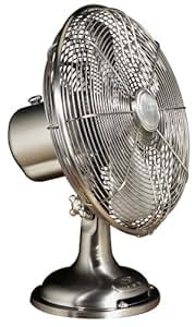 Amazon.com: Hunter 90021 12-Inch Oscillating Table Fan, Brushed Nickel ...