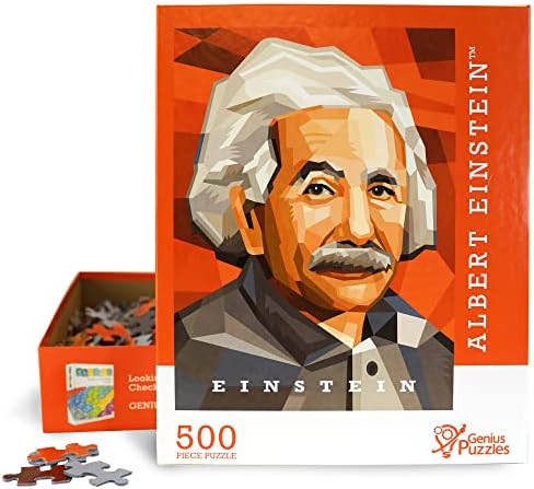 Genius Games Albert Einstein Jigsaw Puzzle, Sustainable & Educational ...
