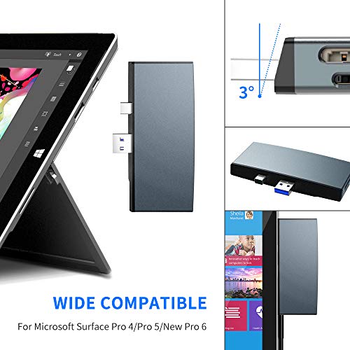 Surface Pro USB Hub Adapter Docking Station, USB 3.0 HDMI Adapter ...