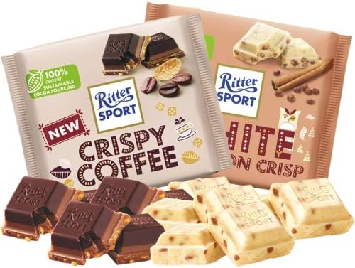 Ritter Sport White Cinnamon Cinnamon Crisp and Crispy Coffee Chocolate ...