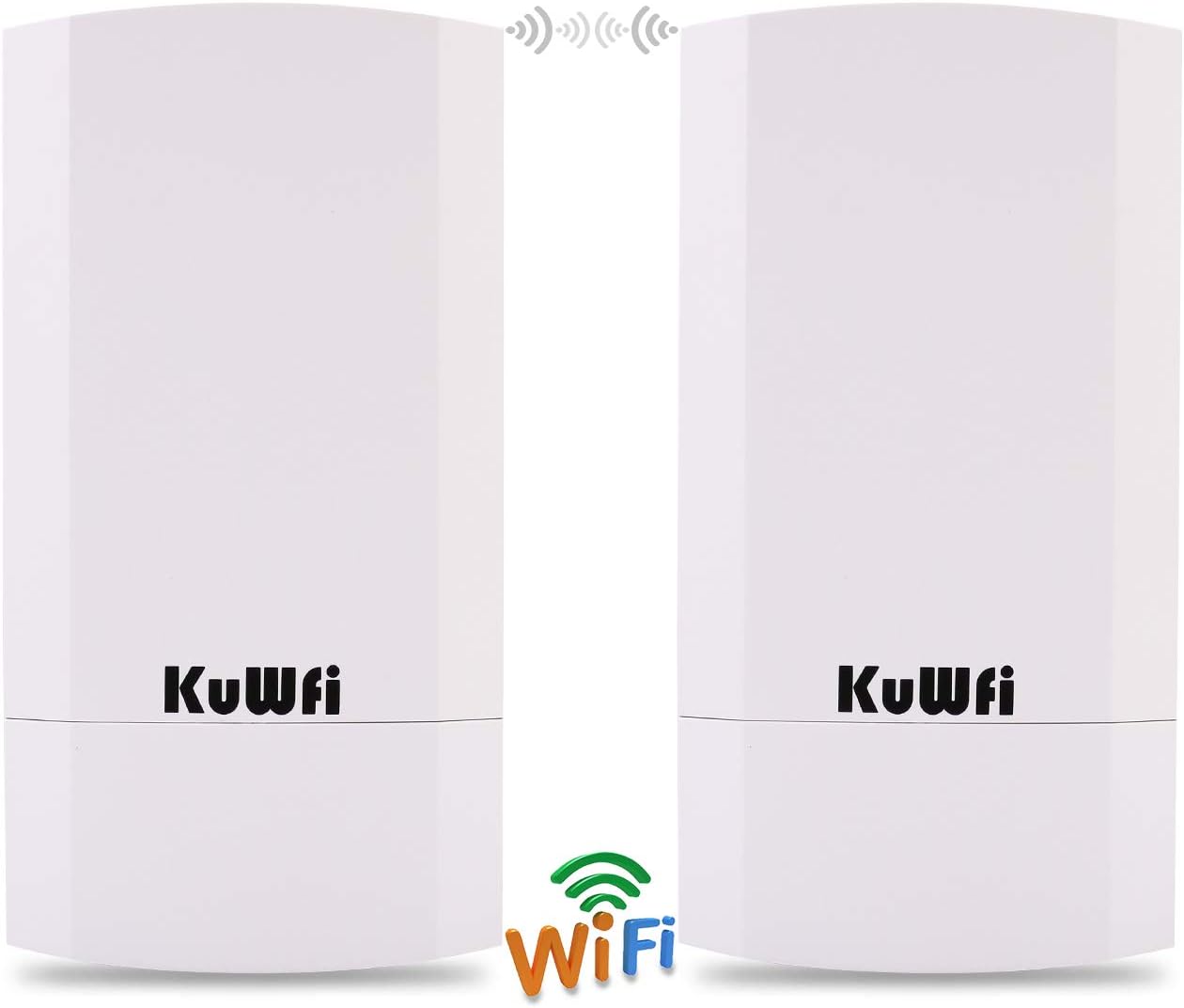 KuWFi 2-Pack 300Mbps Wireless Outdoor CPE Kit Point-to-Point Wireless ...