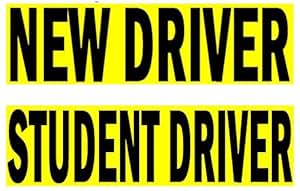 Premium 2 Pack NEW DRIVER + Student Driver decal sign stickers for ...