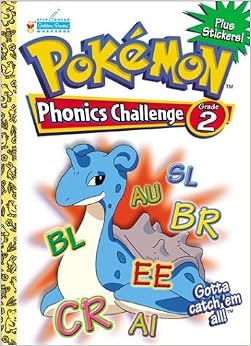 Pokemon Phonics Challenge Grade 2 with EZ Peel Stickers (Pokemon Challenge Workbooks): Golden ...