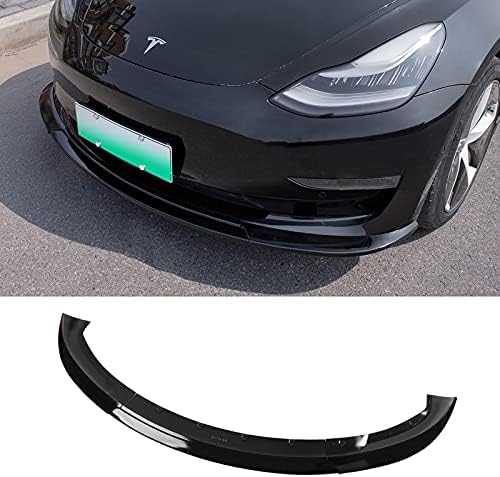 Fit Tesla Model 3 Front Bumper Lip Kit Car Glossy Mods Spoilers For ...