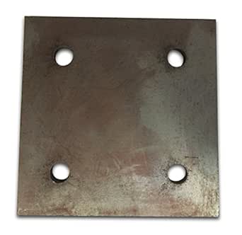 Base Plate W/ Holes 1/2" x 8" x 8 With 9/16 Hole: Amazon.com ...