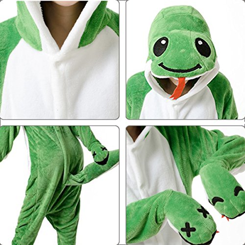 Adult Onesie Snake Pajamas Animal Costume One Piece Cosplay for Women ...
