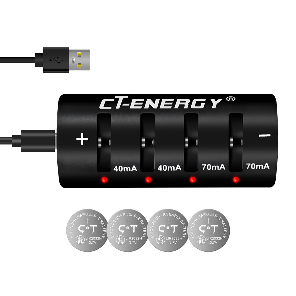Mua CT-ENERGY Lithium Rechargeable Coin Cells Battery Charger with 4 ...