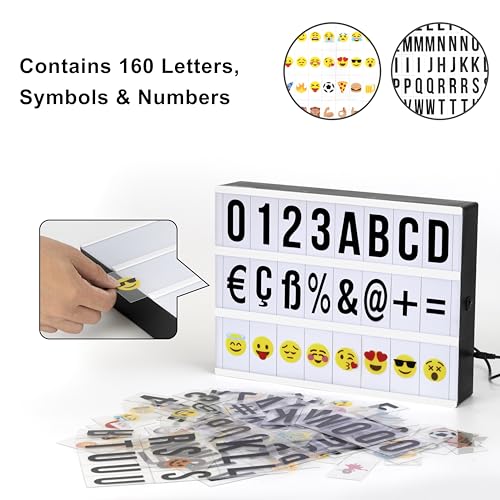 LED Light Box A4 LED Light Up Message Box - Cinema Style Light Box For ...