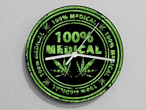 Amazon.com: 100% Medical Marijuana Wall Clock : Handmade Products