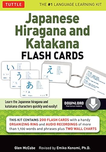 Japanese Hiragana and Katakana Flash Cards Kit: Learn the Two Japanese ...
