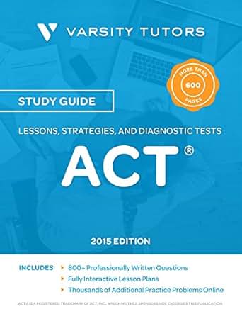 Amazon.com: ACT Prep Study Guide: Lessons, Strategies, and Diagnostic ...