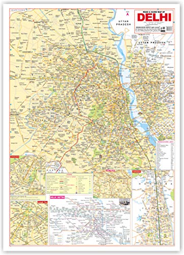 Buy Delhi City (English) (Size 70 X 100 Cms) Without Pvc Rollers ...