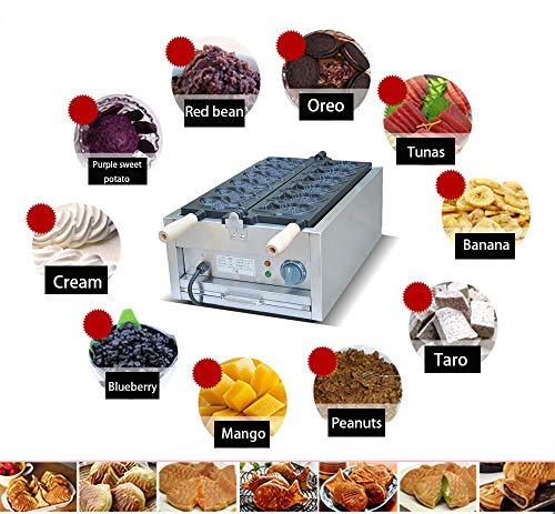 NEWTRY FY-1101A Non-Stick Electric Ice Cream Fish Taiyaki Maker Waffle Machine Baker 110V/220V ...