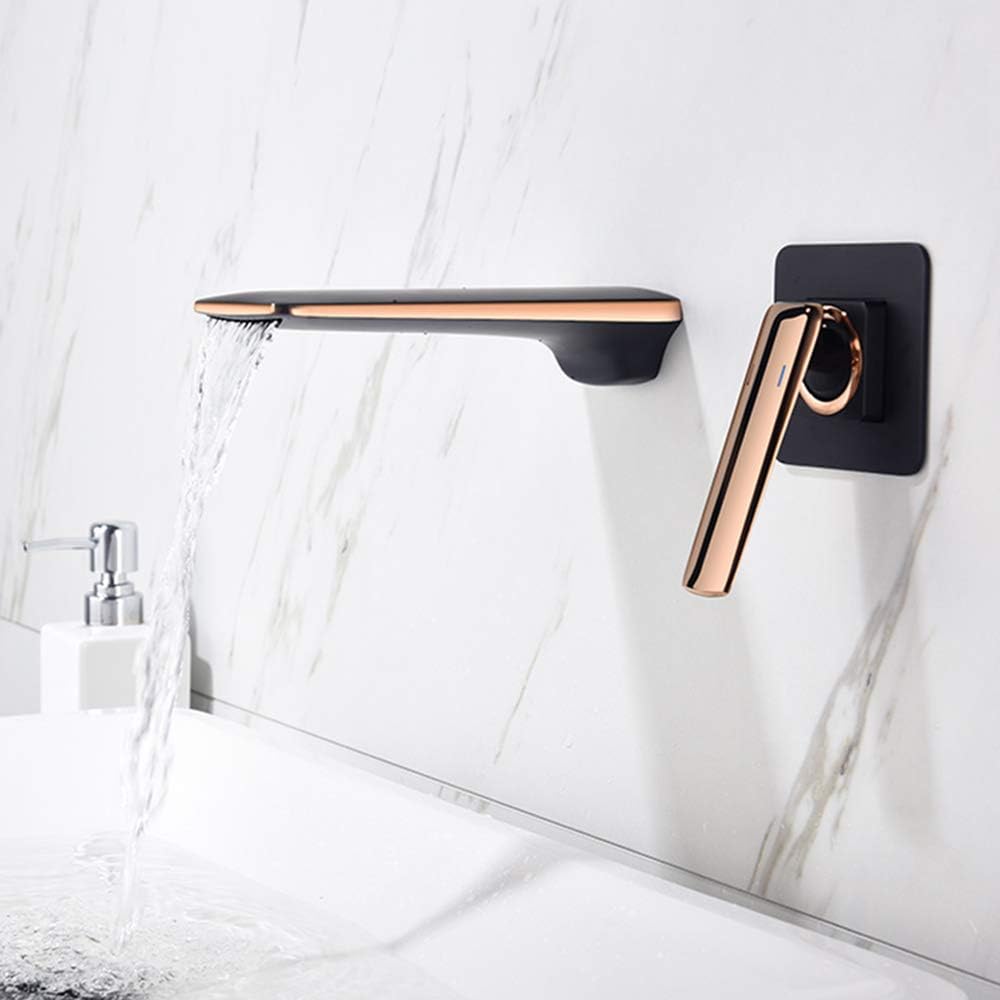 Bathroom Tap Wall Tap,Waterfall Bath Filler Tap with Extra Large Spout ...