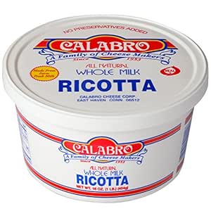 Calabro Ricotta Whole Milk, 16 oz: Amazon.com: Grocery & Gourmet Food