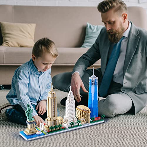 YaJie Micro Blocks Big Architecture New York Skylines Model Building Set 3452pcs New Gift for ...