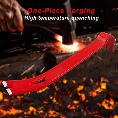 Flat Pry Bar, Heavy Duty Handy Crowbar, 12 IN Pry Tool, Head Teardrop ...