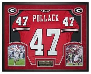 David Pollack Georgia Bulldogs Autographed Custom Jersey Shadow Box ...