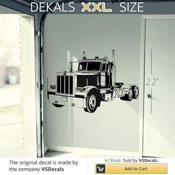 Amazon.com: Semi 18 Wheeler Truck Decor Wall Mural Vinyl Decal Sticker ...