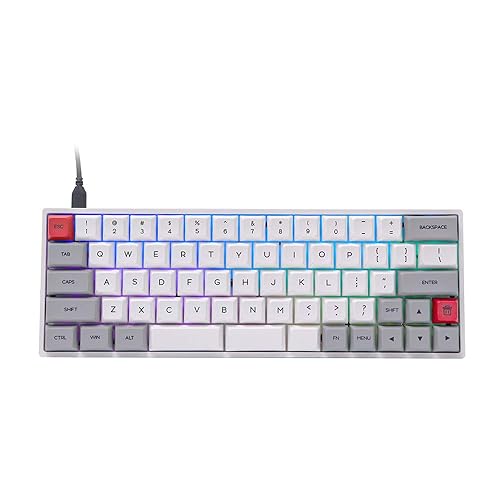 EPOMAKER SK66S 60% Keys Bluetooth 5.1 Wireless Wired Dual Mode Gateron ...