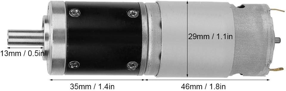 12V 330Rpm Planetary Motor, Miniature Metal Gearbox Copper Coil Large ...