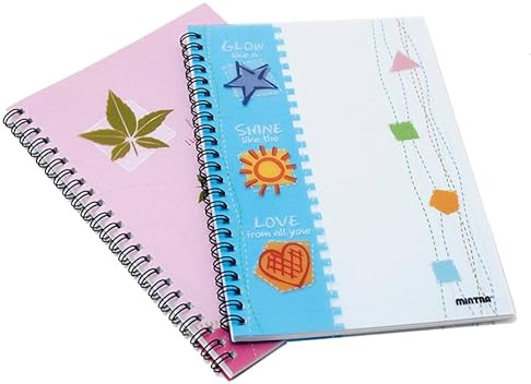 سعر Mintra Pack Of 2 Plastic Double Wire Notebook 60 Lined Sheets ...