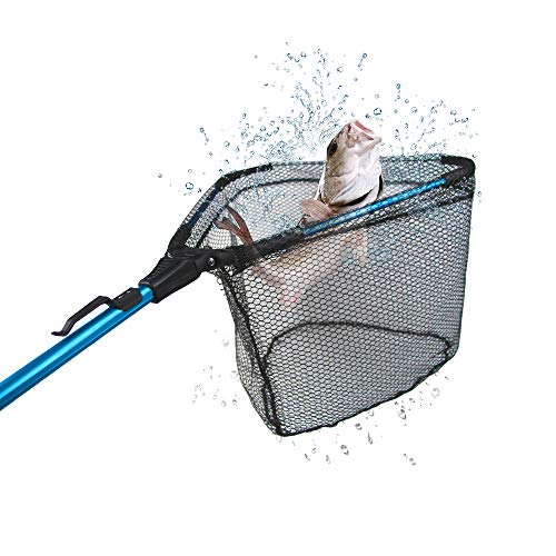 YVLEEN Folding Fishing Net - Foldable Fish Landing Net Robust Aluminum ...