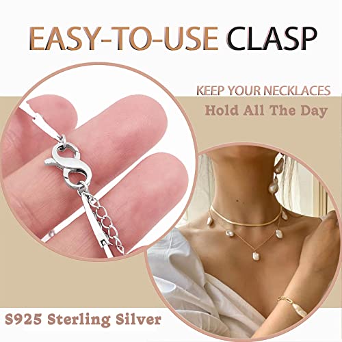 Dailyacc S925 Double Opening Lobster Clasp Sterling Silver and Gold Necklace Bracelet Extender ...