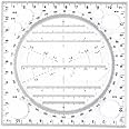 Amazon.com : 2 Pcs Multifunctional Drawing Ruler, Angle and Circle ...