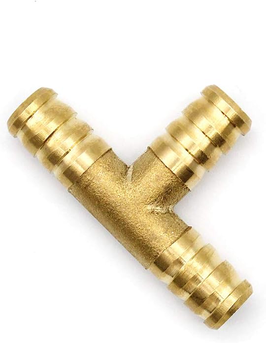 JUN-H 4Pcs 10mm 3-Way Brass Connector Hose Extension Connector Garden ...